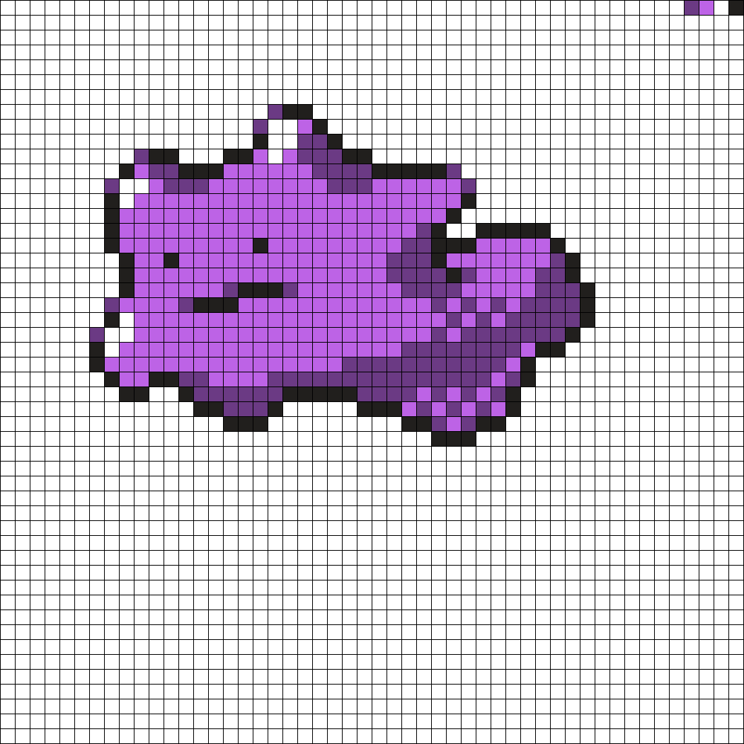 Ditto Gen 2 Sprite Perler Bead Pattern | Bead Sprites | Misc Fuse Bead ...