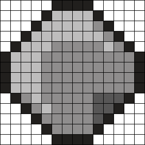 Boulder Badge Perler Bead Pattern | Bead Sprites | Misc Fuse Bead Patterns
