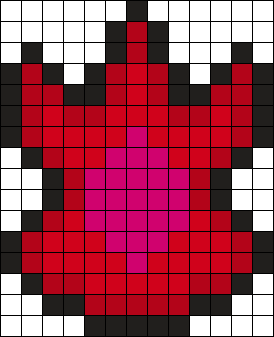 Volcano Badge Perler Bead Pattern | Bead Sprites | Misc Fuse Bead Patterns