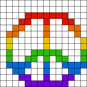 Rainbow Peace Sign Perler Bead Pattern | Bead Sprites | Misc Fuse Bead ...
