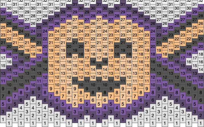 Pumpkin Halloween Cuff Pony Bead Patterns | Misc Kandi Patterns for ...