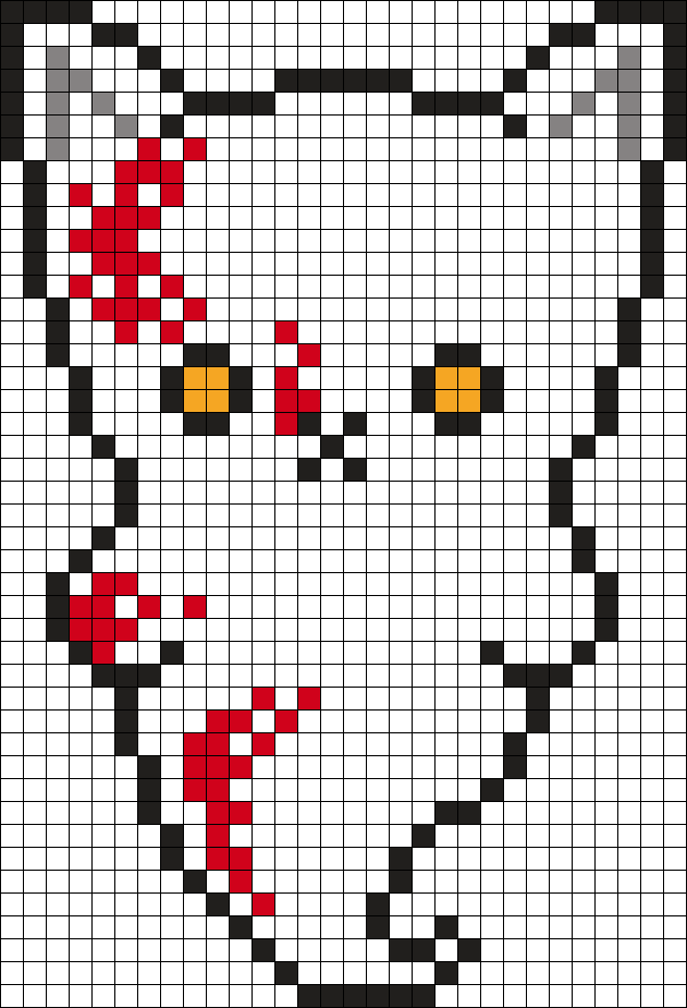 Bloody Cat Ghost Perler Bead Pattern | Bead Sprites | Misc Fuse Bead ...