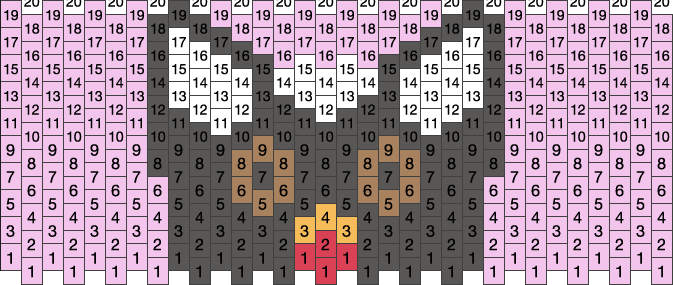 Black Furby Pony Bead Patterns | Misc Kandi Patterns for Kandi Cuffs