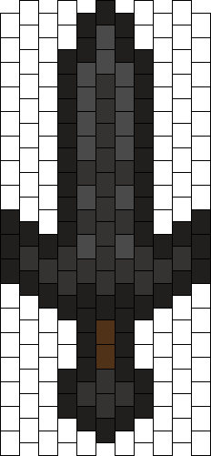 Netherite Sword Minecraft Charm Pony Bead Patterns | Misc Kandi ...