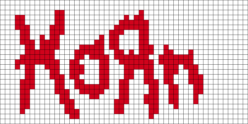 KoRn Band Logo Pixel Perler Bead Pattern Perler Bead Pattern | Bead ...