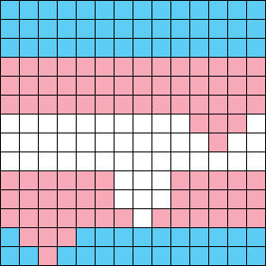 Trans Drip Flag Perler Bead Pattern | Bead Sprites | Misc Fuse Bead ...