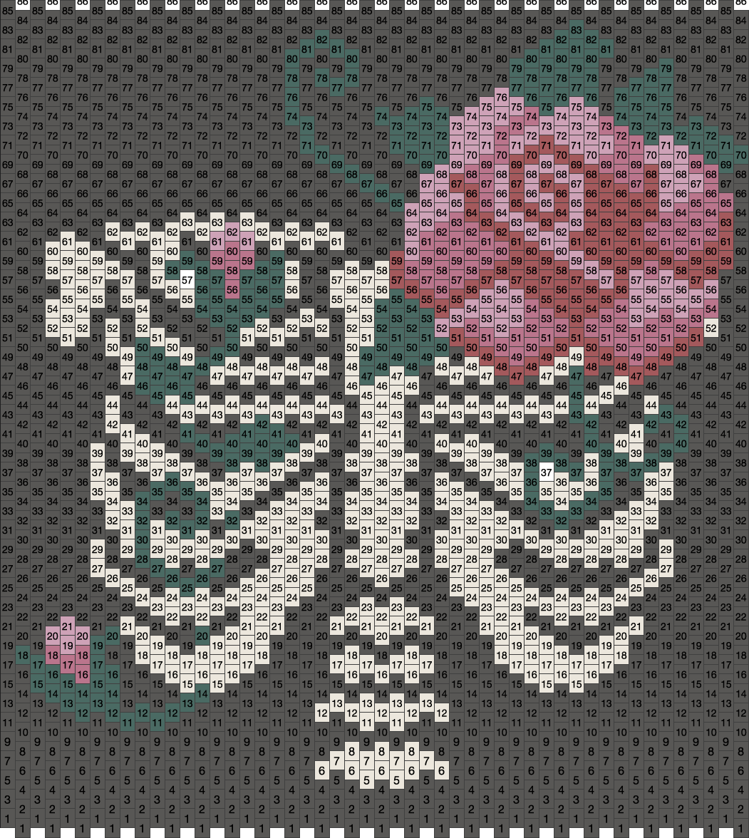 Rosy Bones Pony Bead Patterns | Misc Kandi Patterns for Kandi Cuffs