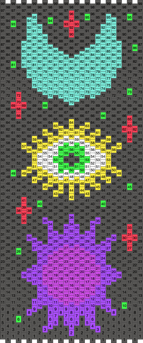 Trippy Tapestry Pony Bead Patterns | Misc Kandi Patterns for Kandi Cuffs