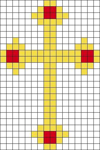 Cross Perler Bead Pattern | Bead Sprites | Misc Fuse Bead Patterns