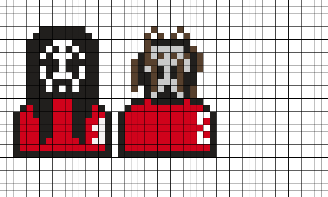 Slipknot Corey And Joey Perler Perler Bead Pattern | Bead Sprites ...