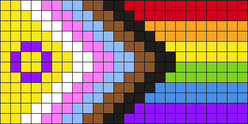 Progress Pride Square Stitch Cuff Perler Bead Pattern | Bead Sprites ...