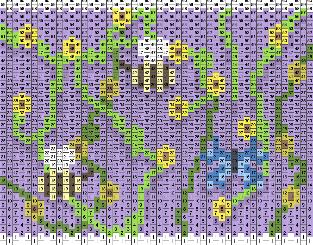 Flower Vine Panel Pony Bead Patterns | Misc Kandi Patterns for Kandi Cuffs