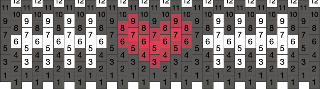 Heart And Bone Cuff Pony Bead Patterns | Misc Kandi Patterns for Kandi ...