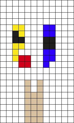Clown Popsicle Perler Bead Pattern | Bead Sprites | Misc Fuse Bead Patterns