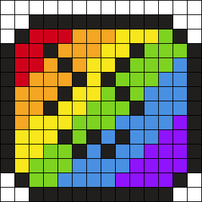 Rainbow Cursed Emoji Ting Perler Bead Pattern | Bead Sprites | Misc ...