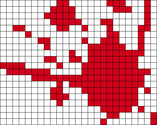 Blood Splatter Perler Bead Pattern | Bead Sprites | Misc Fuse Bead Patterns