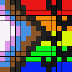 Progress Pride Flag Heart Perler