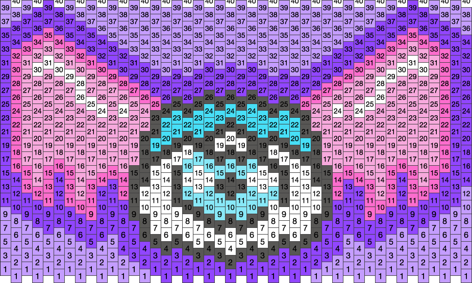 EYEBALL WITH WINGS Pony Bead Patterns | Misc Kandi Patterns for Kandi Cuffs