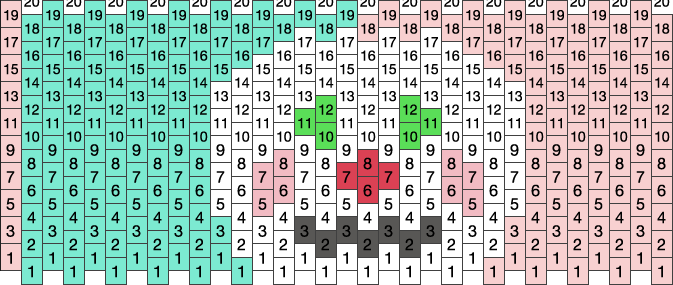 Pastel Clown Pony Bead Patterns | Misc Kandi Patterns for Kandi Cuffs