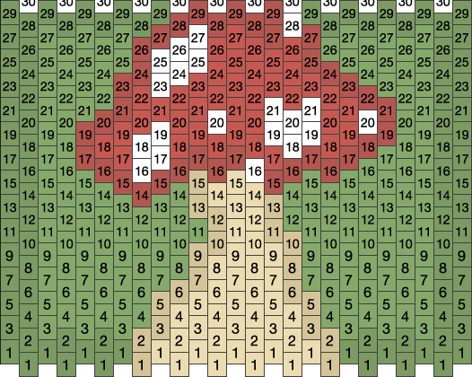 Mushroom :00! Pony Bead Patterns | Misc Kandi Patterns for Kandi Cuffs