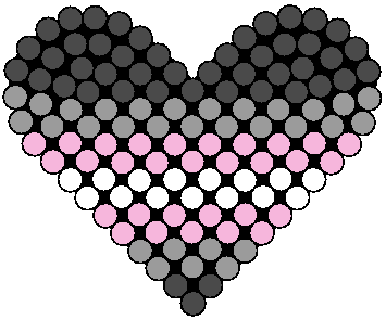 Demigirl Heart Small Perler Bead Pattern | Bead Sprites | Misc Fuse ...