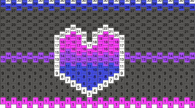 Bi Heart Pride Stripe Pony Bead Patterns | Misc Kandi Patterns for ...
