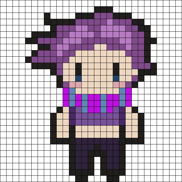 Joseph Joestar Jjba Perler [alt Colors] Perler Bead Pattern | Bead ...