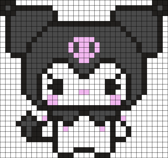 Kuromi Perler Bead Pattern | Bead Sprites | Misc Fuse Bead Patterns