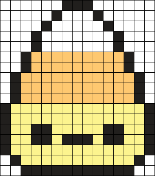 Lil Candy Corn Guy Perler Bead Pattern | Bead Sprites | Misc Fuse Bead ...