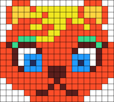 Caroline The Squirrel Perler Bead Pattern | Bead Sprites | Misc Fuse ...