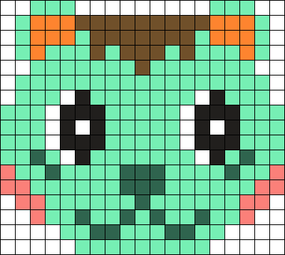 Mint The Squirrel Perler Bead Pattern | Bead Sprites | Misc Fuse Bead ...