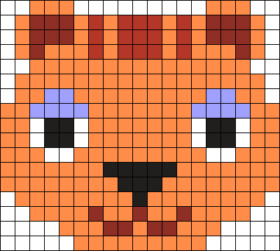 Sally The Squirrel Perler Bead Pattern | Bead Sprites | Misc Fuse Bead ...