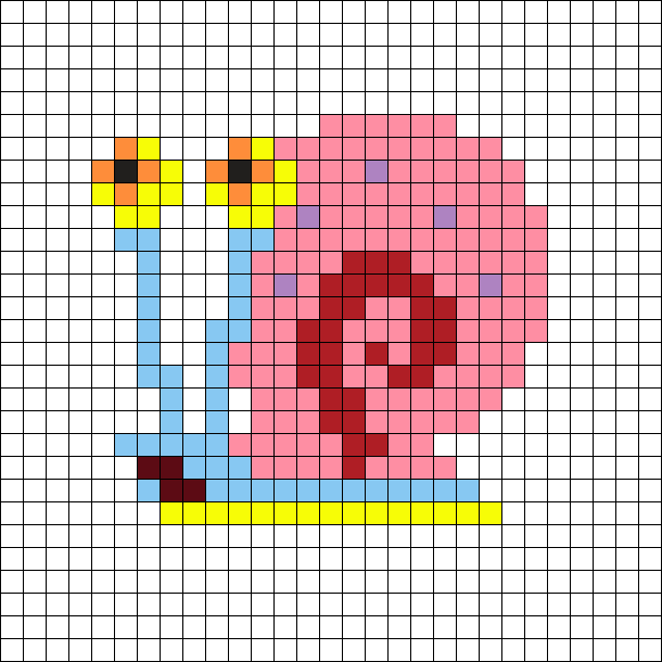 Gary ( From SpongeBob Squarepants) Perler Bead Pattern | Bead Sprites ...