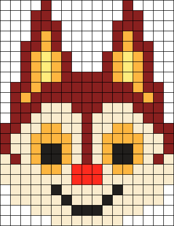 Rudy The Cat Perler Bead Pattern | Bead Sprites | Misc Fuse Bead Patterns