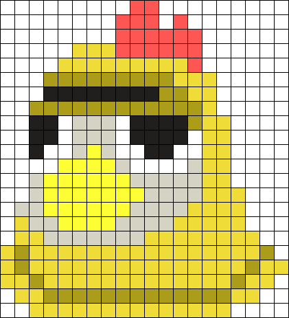 Knox The Chicken Perler Bead Pattern | Bead Sprites | Misc Fuse Bead ...