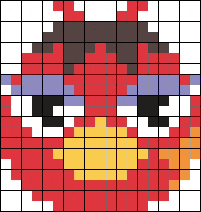 Rio The Ostrich Perler Bead Pattern | Bead Sprites | Misc Fuse Bead ...