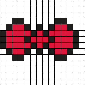 Small Hello Kitty Bow Perler Bead Pattern | Bead Sprites | Misc Fuse ...
