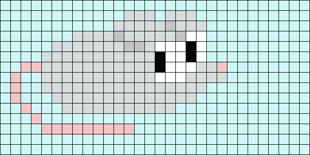 Rat Perler Bead Pattern | Bead Sprites | Misc Fuse Bead Patterns
