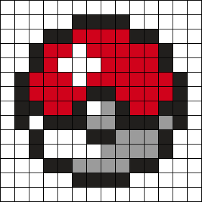 Pokeball Perler Bead Pattern | Bead Sprites | Misc Fuse Bead Patterns