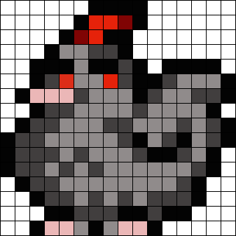 Sitting Stardew Void Chicken Perler Bead Pattern | Bead Sprites | Misc ...