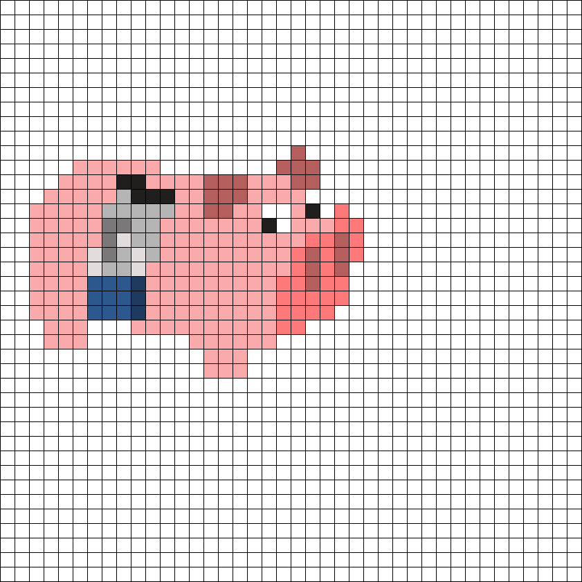 Stingy's Piggy From Lazy Town Perler Bead Pattern | Bead Sprites | Misc ...