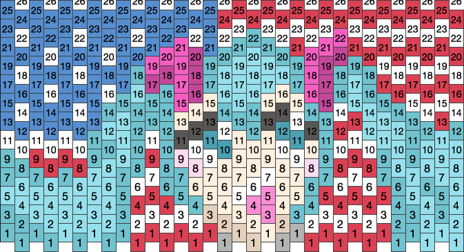 Miku For President Pony Bead Patterns | Misc Kandi Patterns for Kandi Cuffs