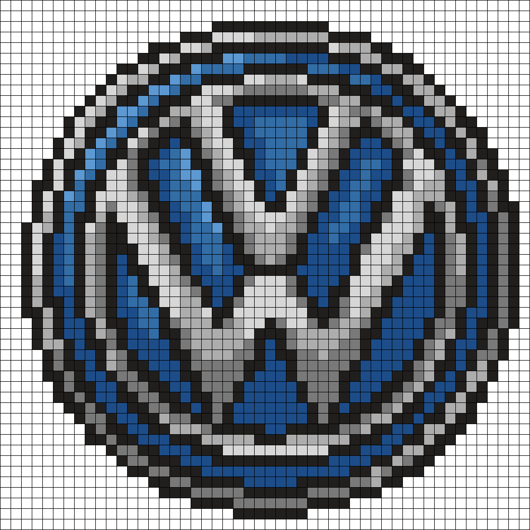 Volkswagen Logo Perler Bead Pattern | Bead Sprites | Misc Fuse Bead ...