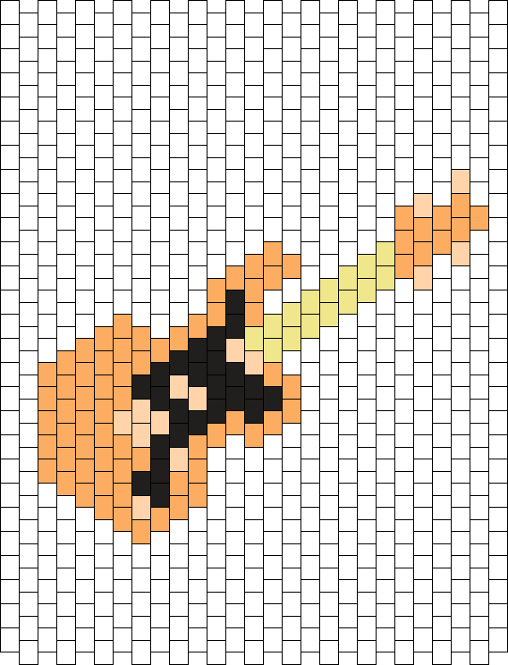 Orange Guitar Charm Pony Bead Patterns | Misc Kandi Patterns for Kandi ...