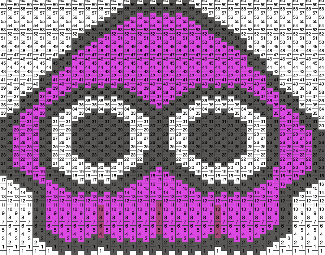 Squid Bag Panel 2 Pony Bead Patterns | Misc Kandi Patterns for Kandi Cuffs