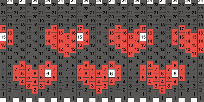 Minecraft Hearts Big Pony Bead Patterns | Misc Kandi Patterns for Kandi ...