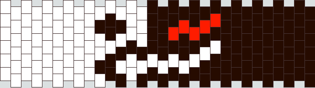 Monokuma Cuff Pony Bead Patterns | Misc Kandi Patterns for Kandi Cuffs