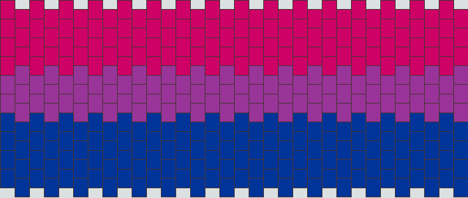 Bisexual Flag Pony Bead Patterns | Misc Kandi Patterns for Kandi Cuffs