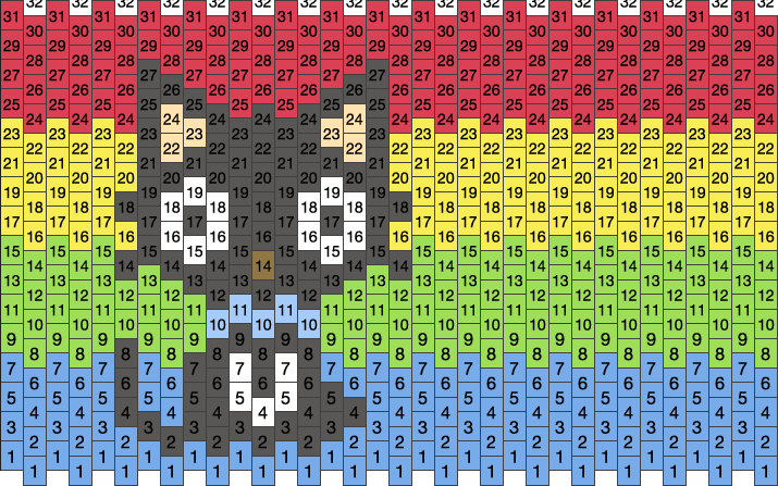 Chococat Rainbow Pony Bead Patterns | Misc Kandi Patterns for Kandi Cuffs
