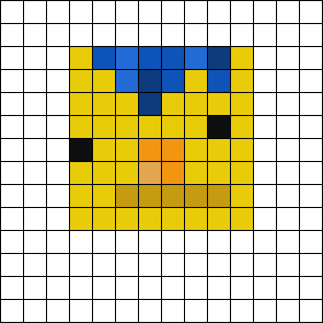 Yellow Guy DHMIS Perler Charm Aka My Skindex Pfp Perler Bead Pattern ...